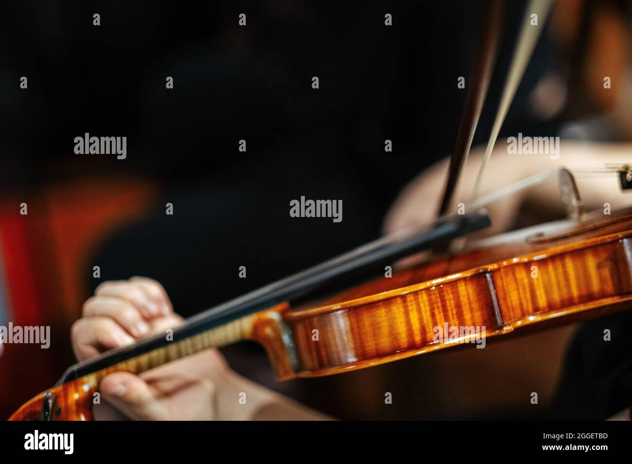 Closeup of a female violinist playing violin Stock Photo - Alamy