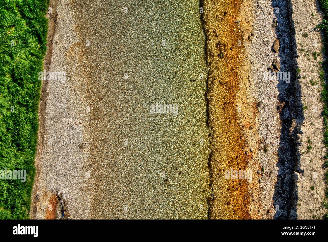 Top view with use of a drone of a river bed Stock Photo - Alamy