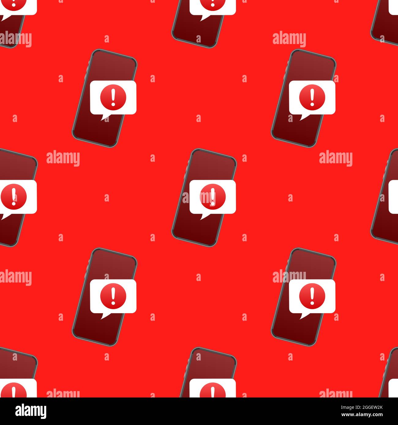 Alert message mobile notification pattern. Danger error alert. Vector ...