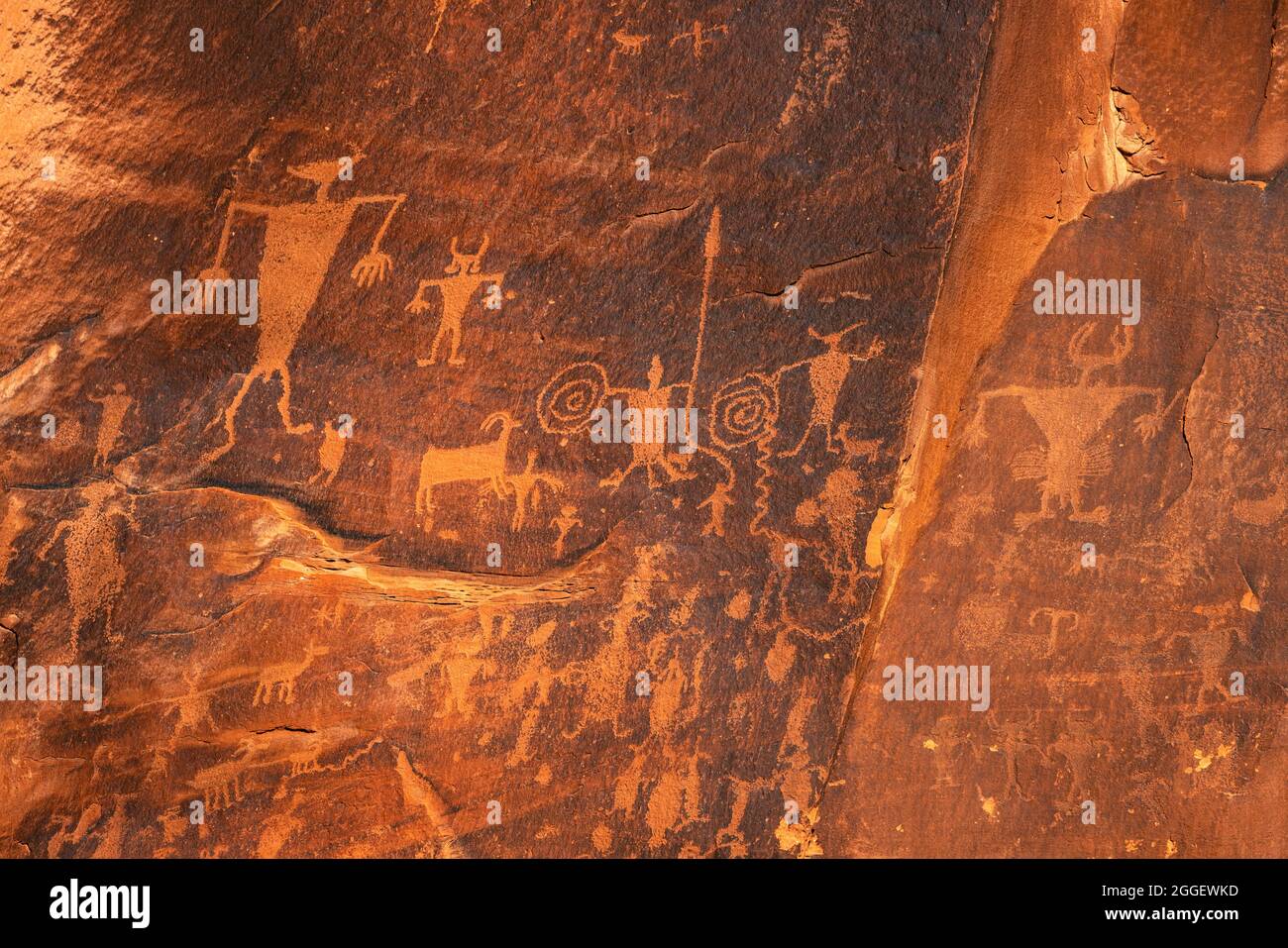Ancient petroglyphs near Moab, Utah Stock Photo - Alamy