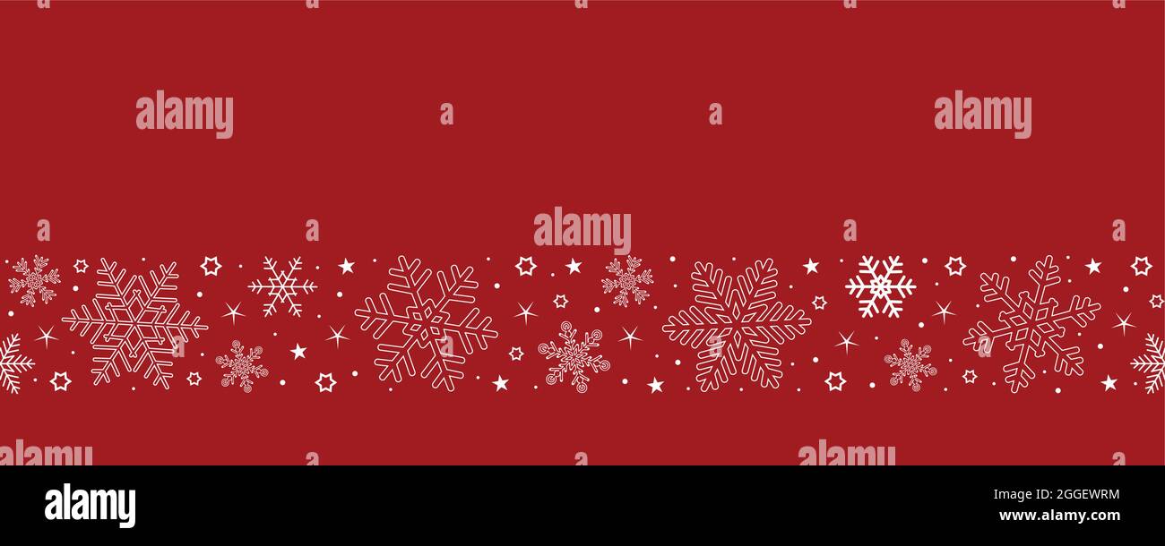 christmas card with seamless pattern snowflake border Stock Vector ...