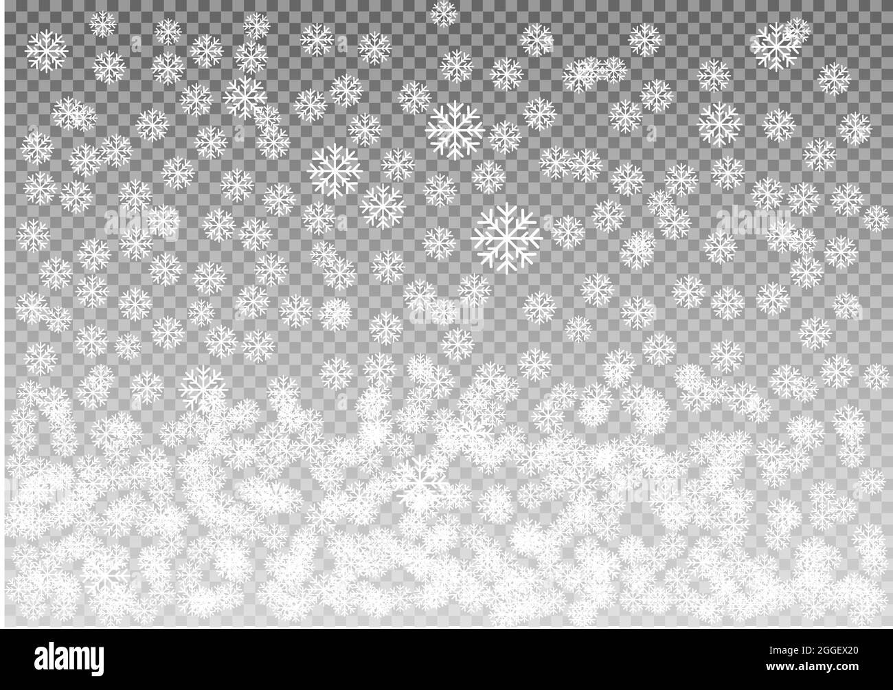Christmas falling snow vector isolated on dark background. Snowflake ...