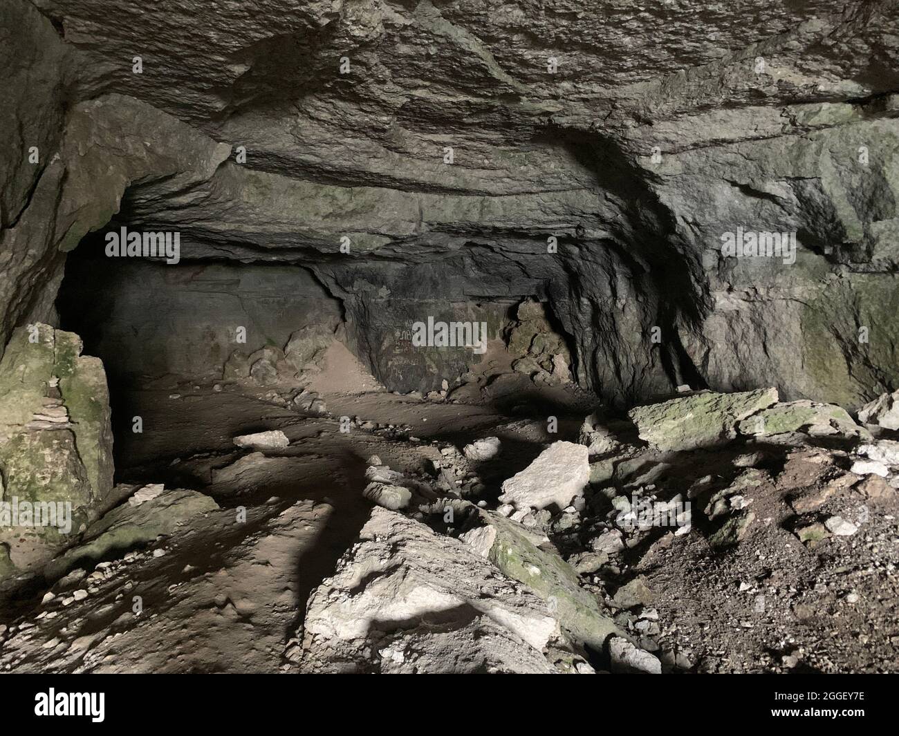Dark and scary cave. Mistery Stock Photo - Alamy