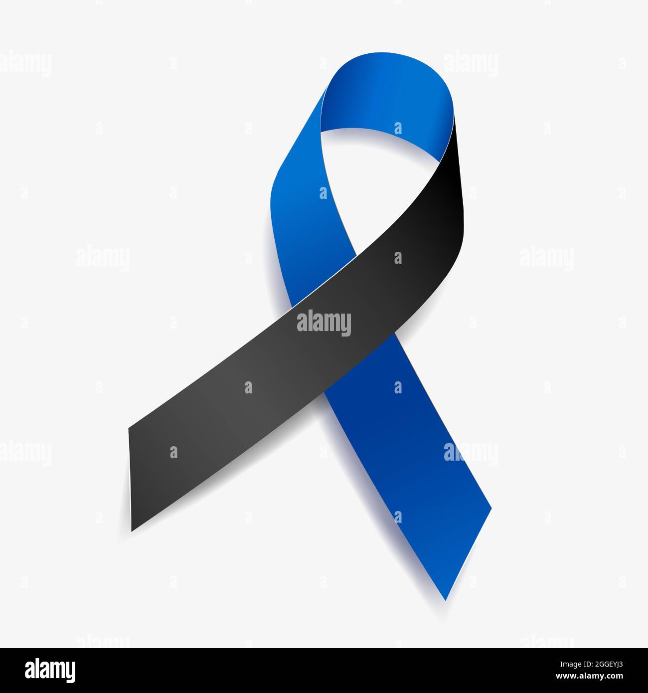 Blue and black ribbon awareness Ocular Melanoma, Police Officers Lost ...