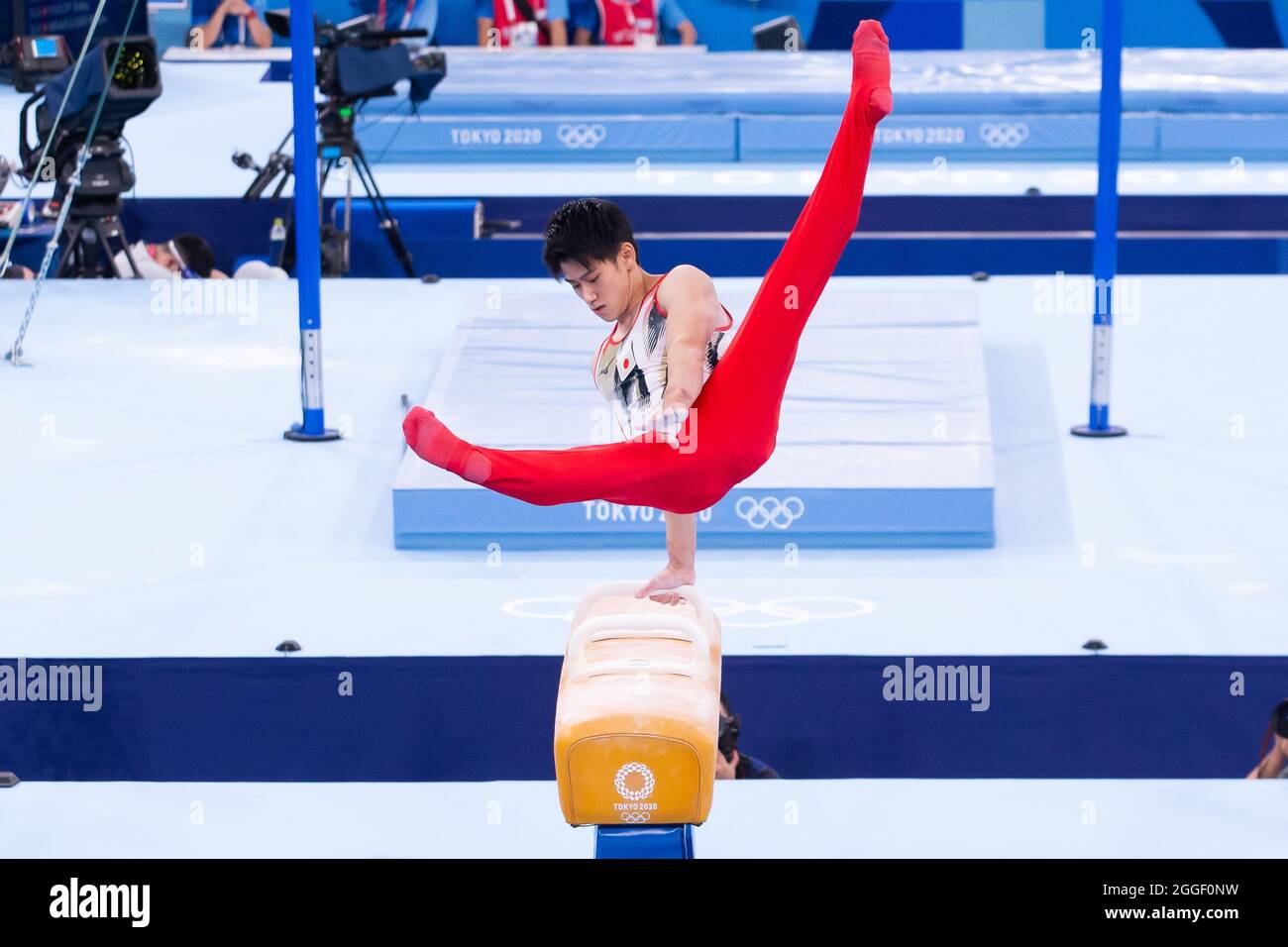 Tokyo, Japan. 24th July, 2021. Daiki Hashimoto (146) of Japan on pommel ...