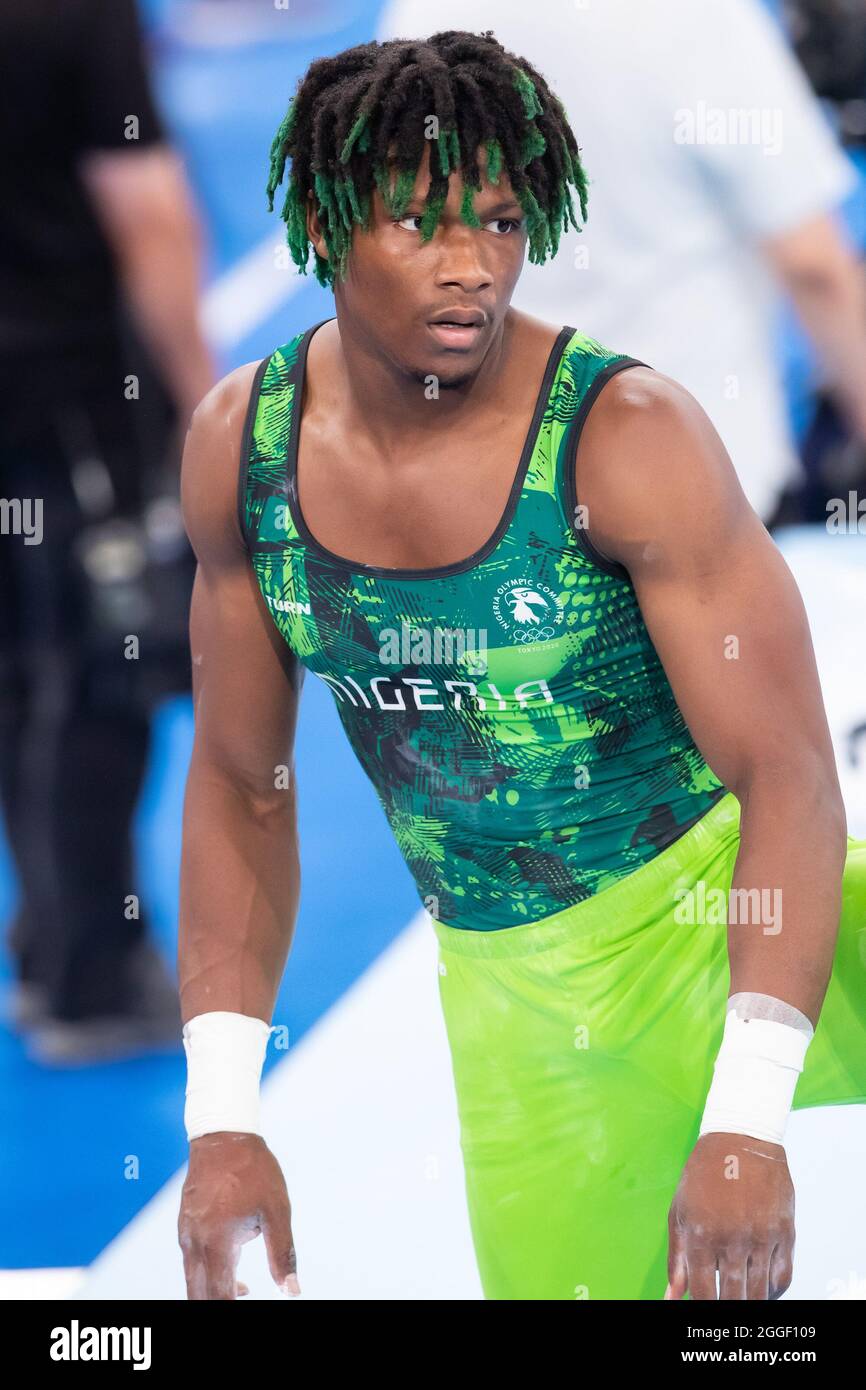 Tokyo, Japan. 24th July, 2021. Uche Eke (163) of Nigeria during the ...