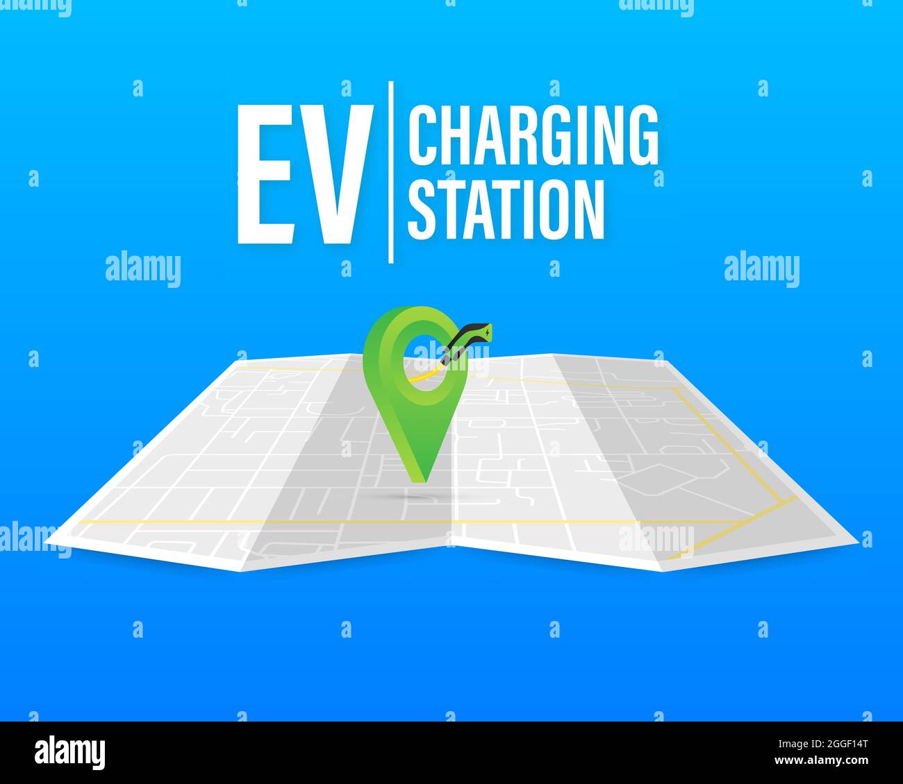 Ev charging cartoon hi-res stock photography and images - Alamy