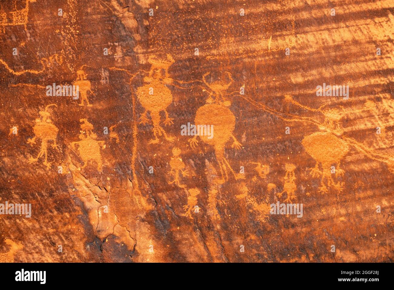 Ancient petroglyphs near Moab, Utah Stock Photo - Alamy