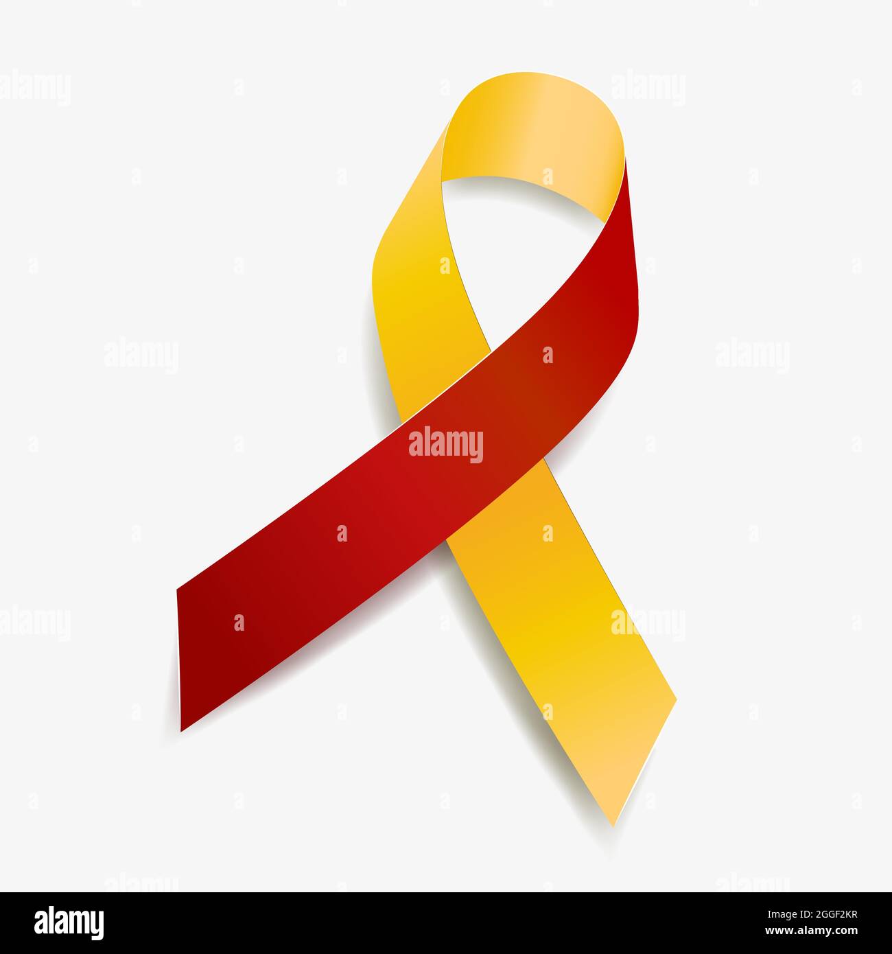 Red and yellow ribbon awareness World hepatitis day, Coronavirus, HIV ...