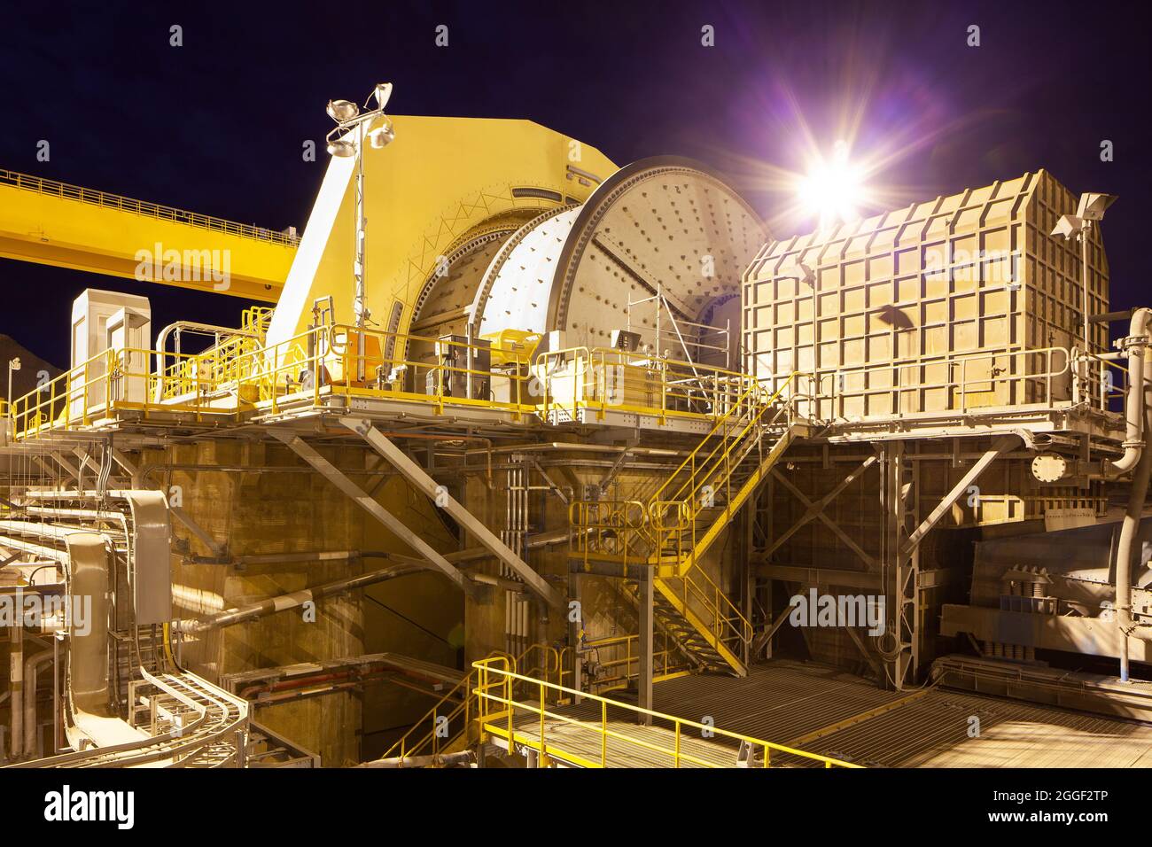 Ball mill at a Copper Mine in Chile at dawn Stock Photo - Alamy