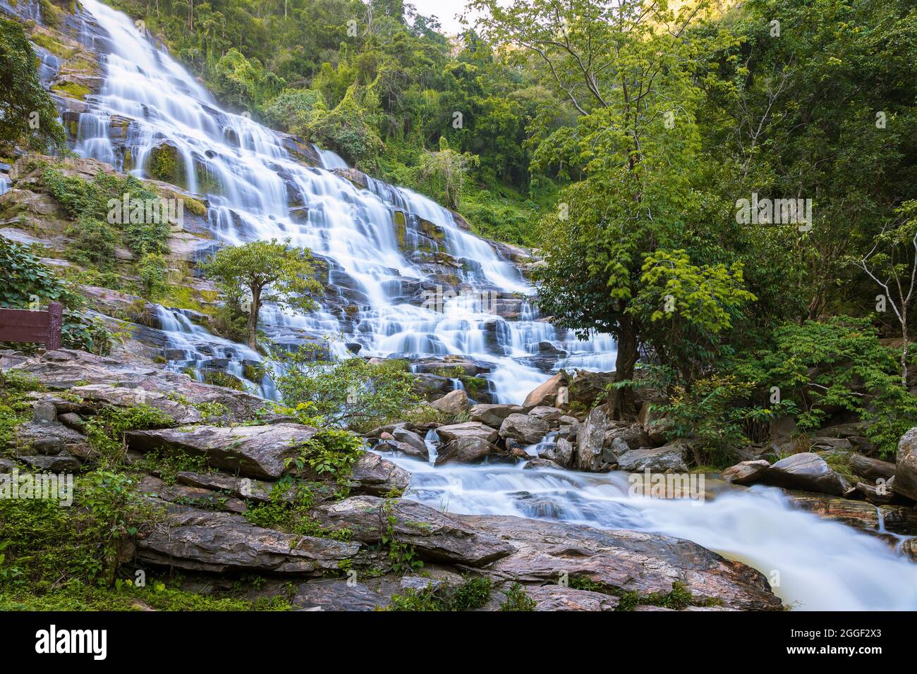 Mae Ya Waterfall in Doi Inthanon National Park, one of largest a Stock ...