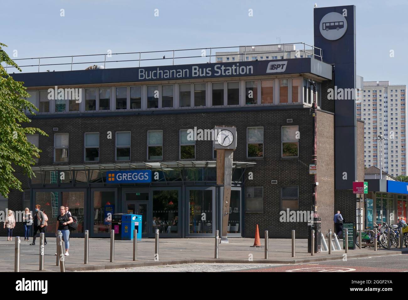 Running Time sculpture by George Wyllie outside Buchanan Bus Station ...