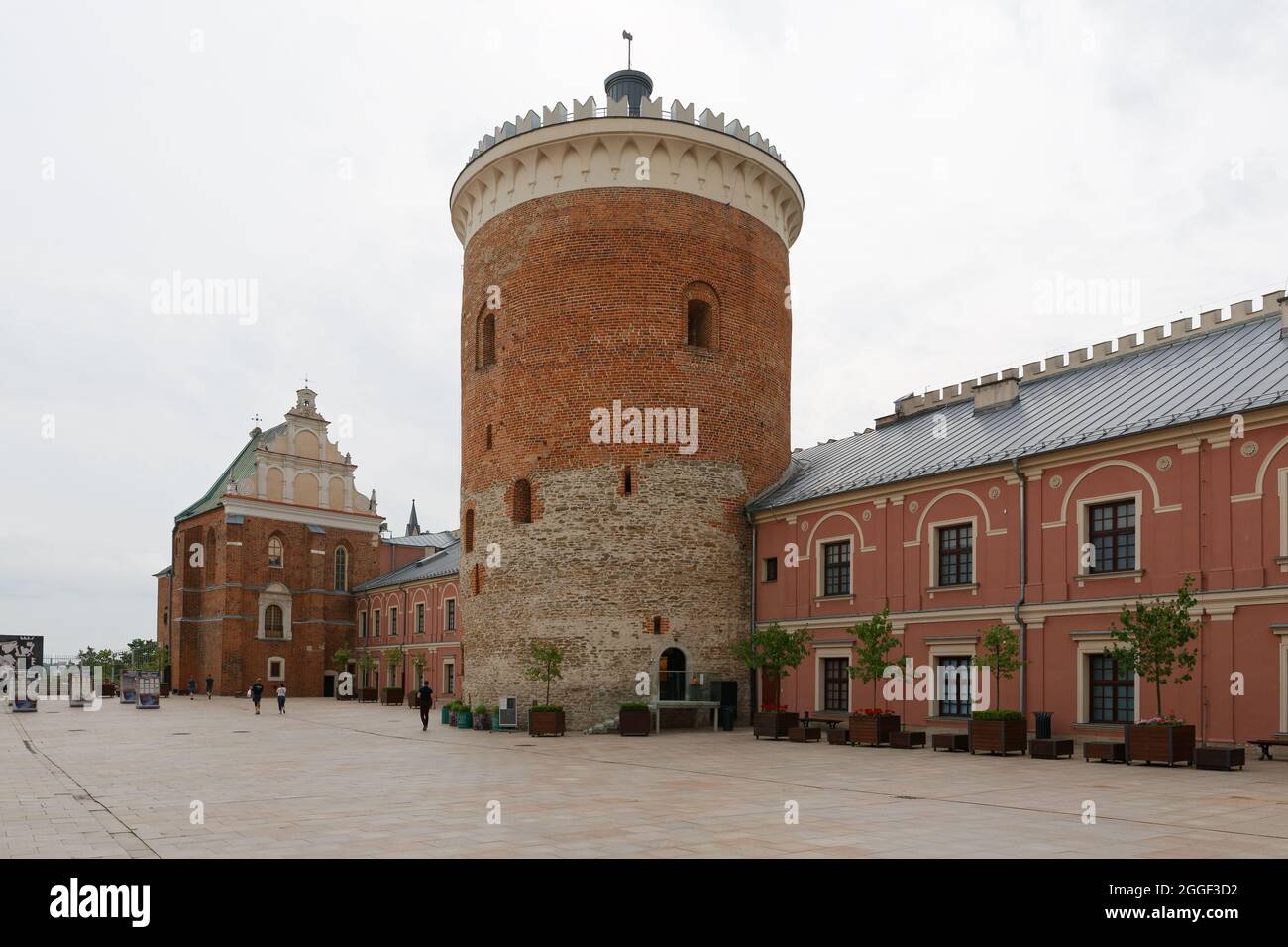 Old Royal Castle courtyard from XII century in Lublin Old Town, seen ...
