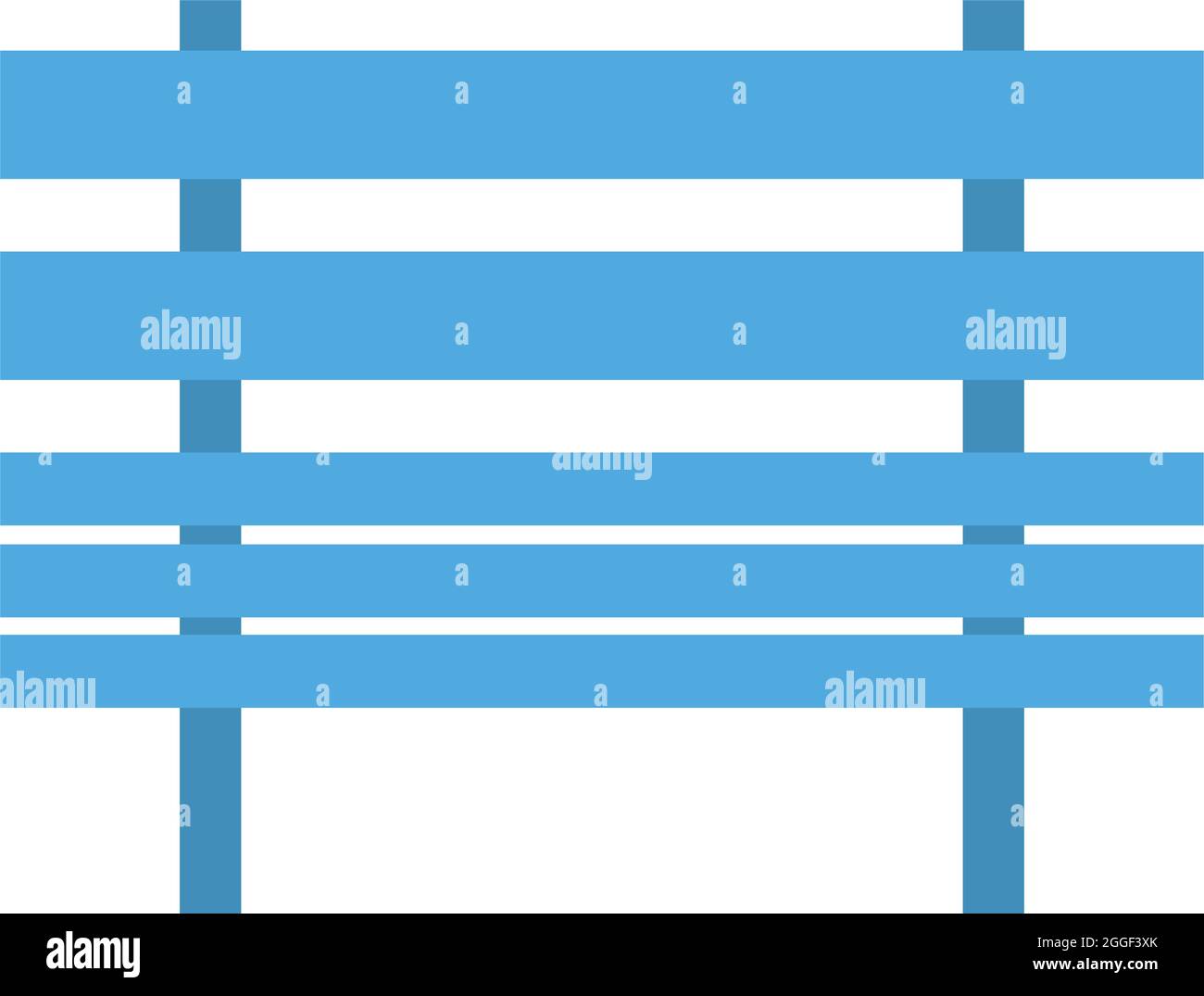 Blue wooden bench in Stock Vector Images - Alamy