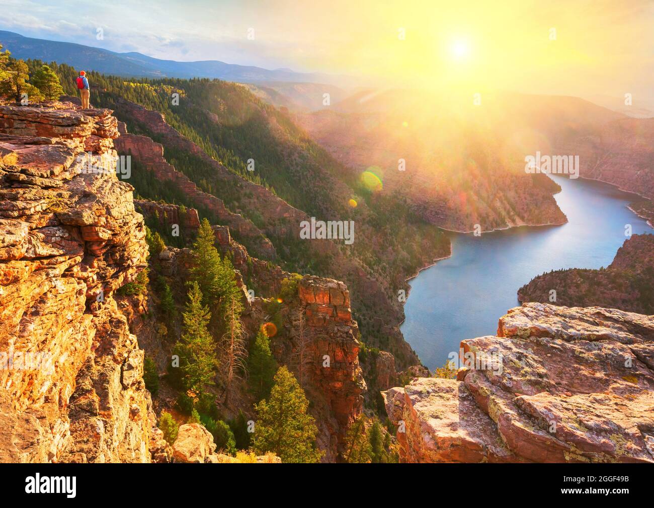 Beautiful landscapes in Flaming Gorge recreation area, USA Stock Photo ...