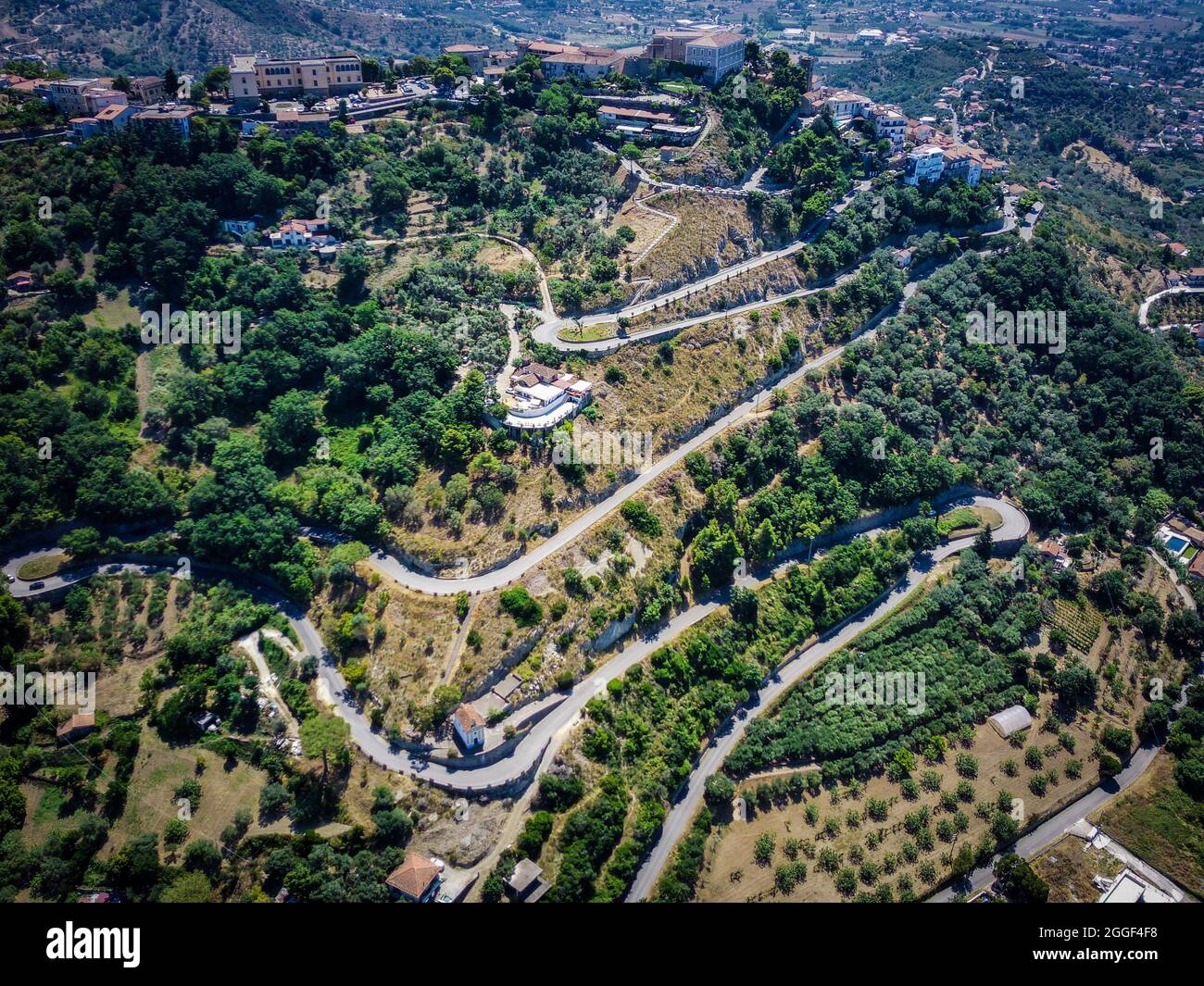 Panorama of the old town of castellabate, on cilento coast, italy Stock ...