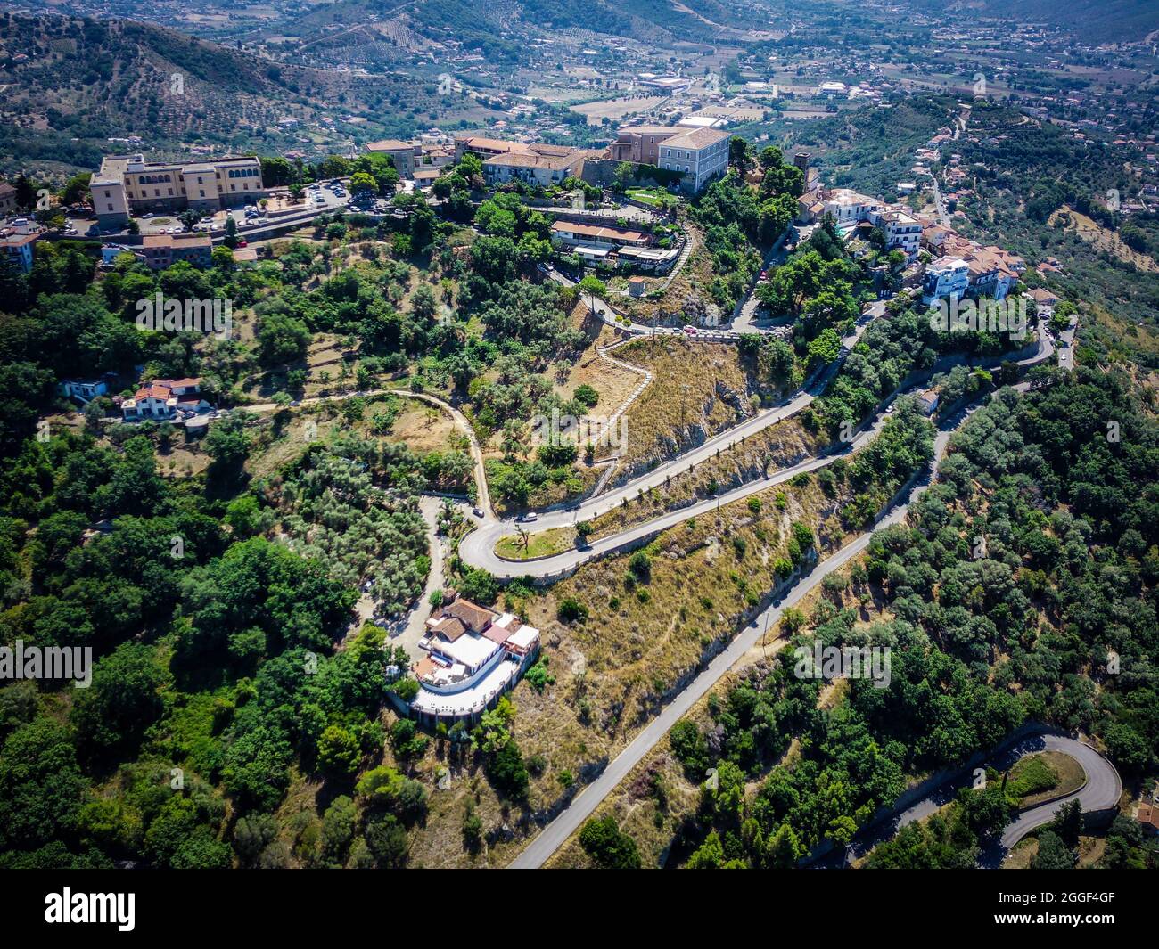 Panorama of the old town of castellabate, on cilento coast, italy Stock ...