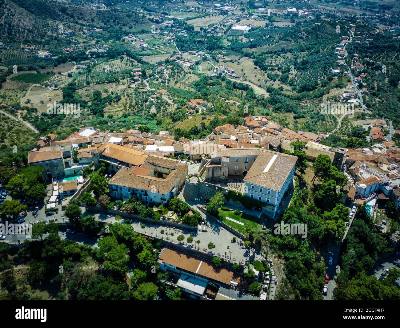 Panorama of the old town of castellabate, on cilento coast, italy Stock ...