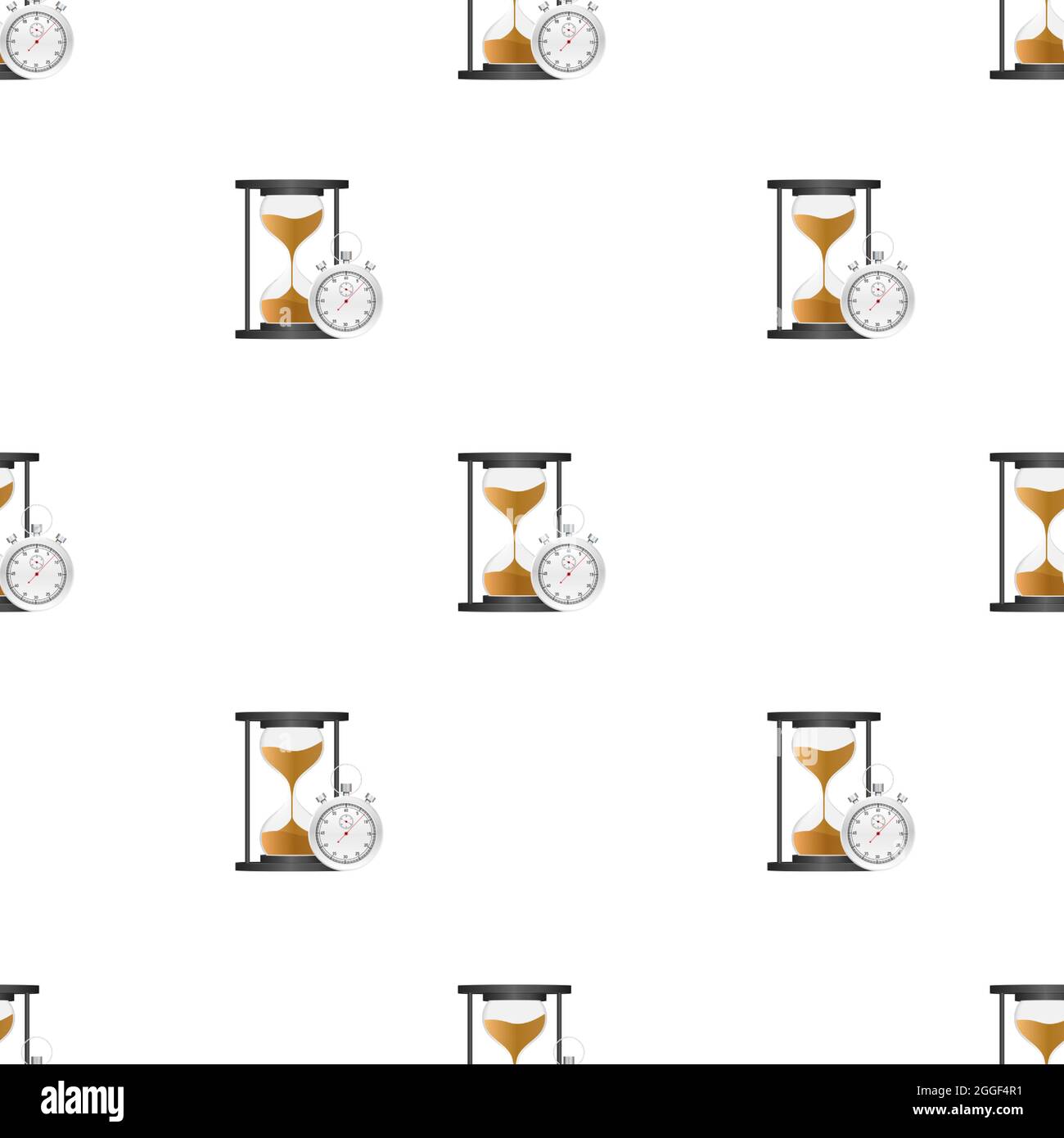 Hourglass pattern. Highly detailed. Antique clock with sand inside ...