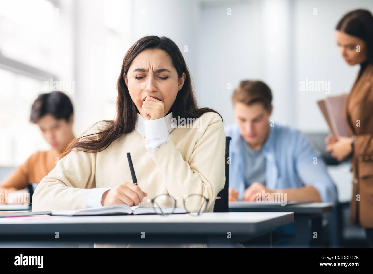 People Yawning In Class