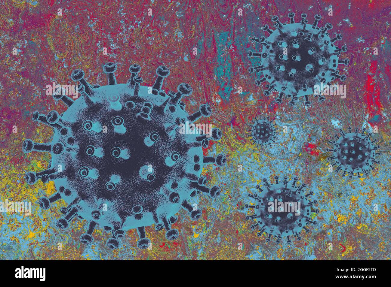 Artistic illustration of a virus Stock Photo - Alamy