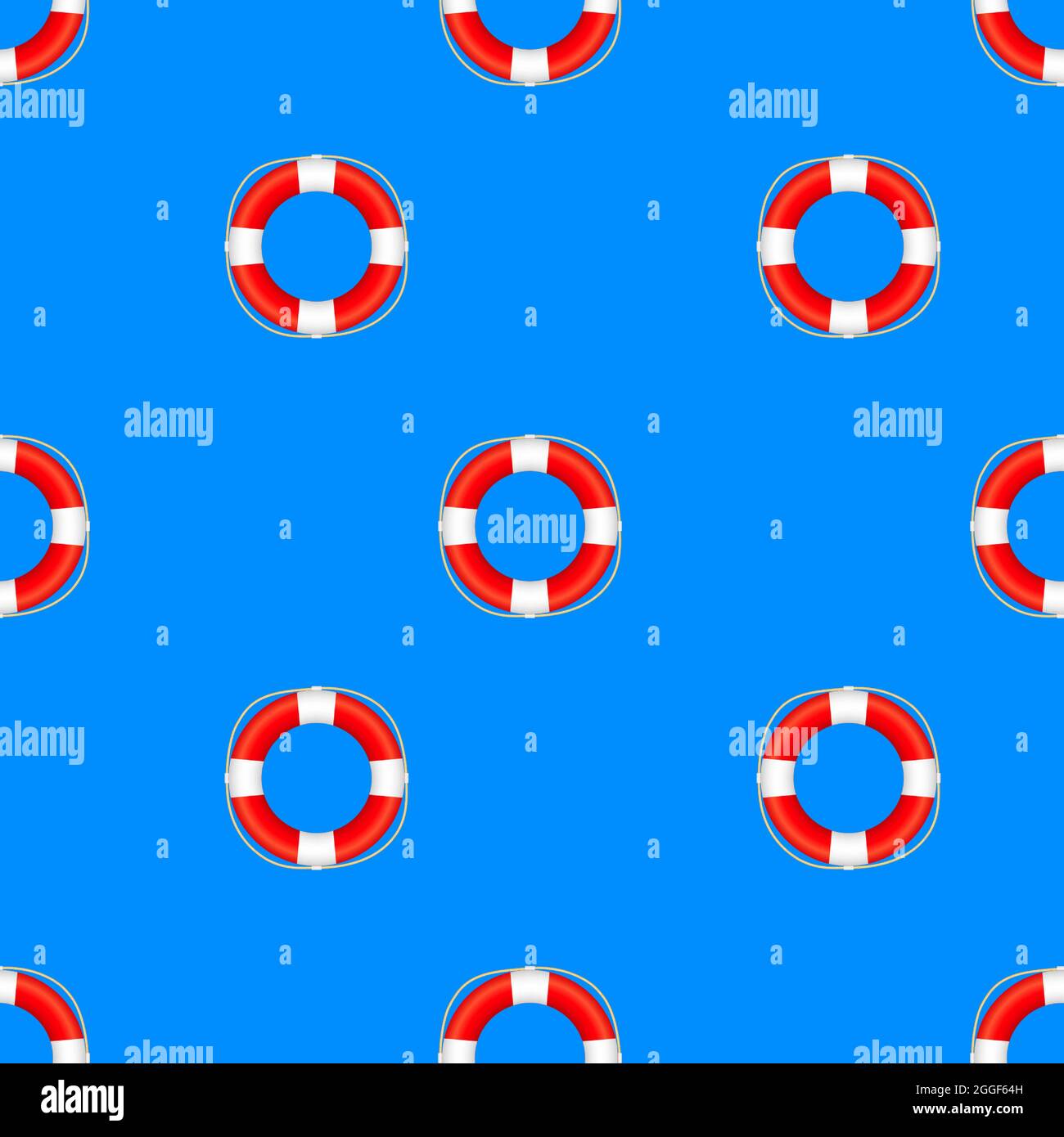 Realistic Style, lifebuoy pattern on White Background. Vector stock ...