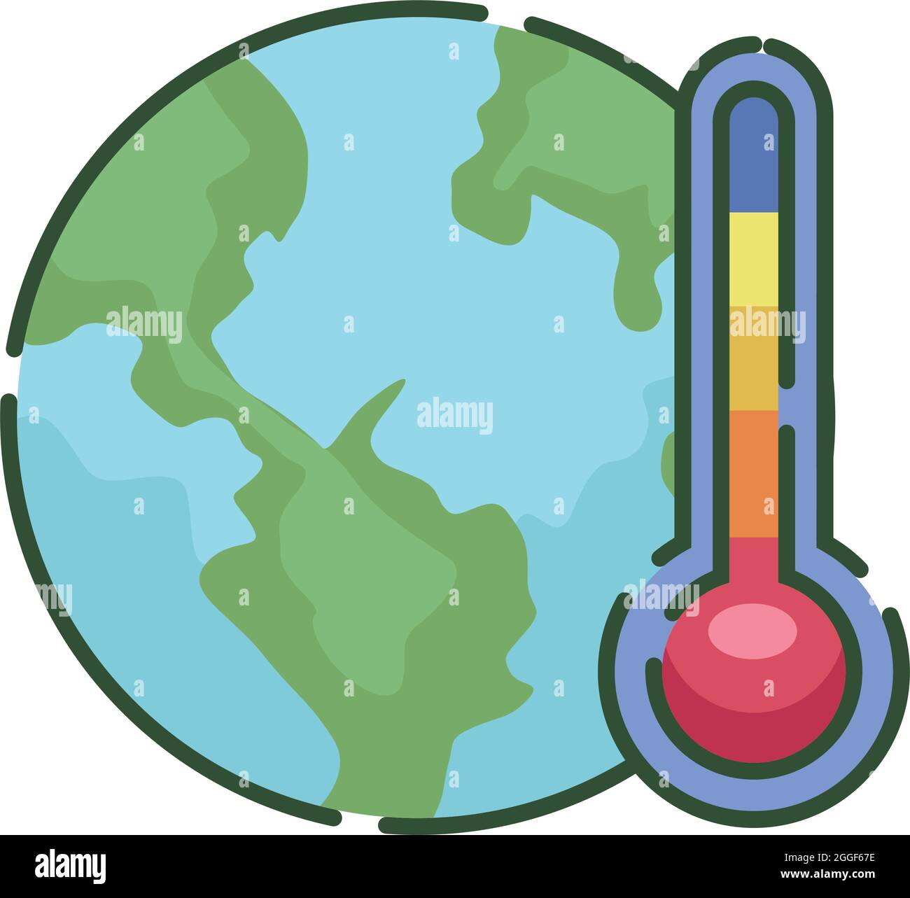 earth planet with thermometer Stock Vector Image & Art - Alamy