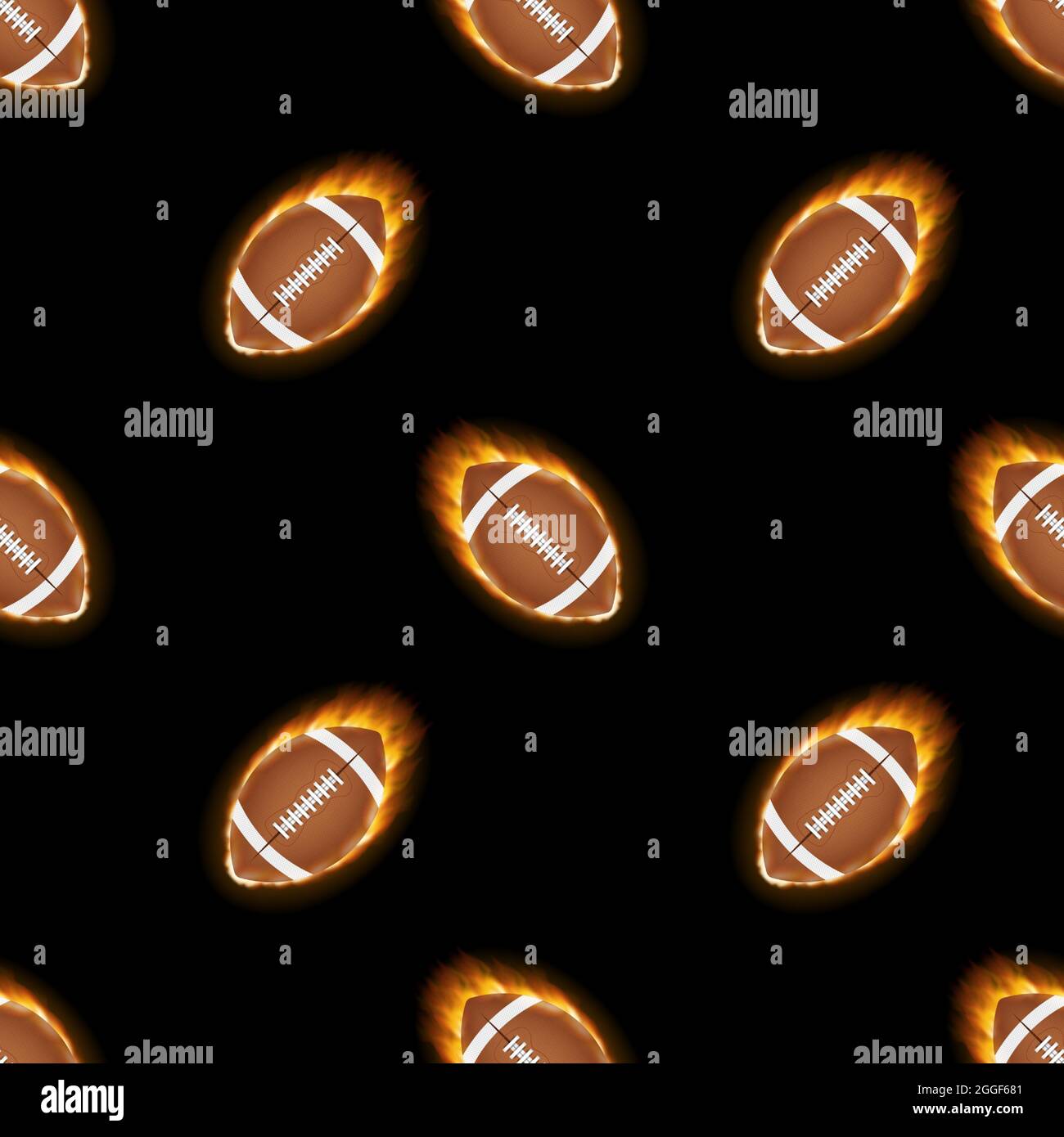 American football ball pattern on a black background. Vector stock ...