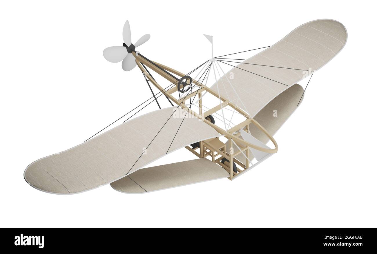 ancient aircraft model isolated on white. 3d rendering Stock Photo - Alamy