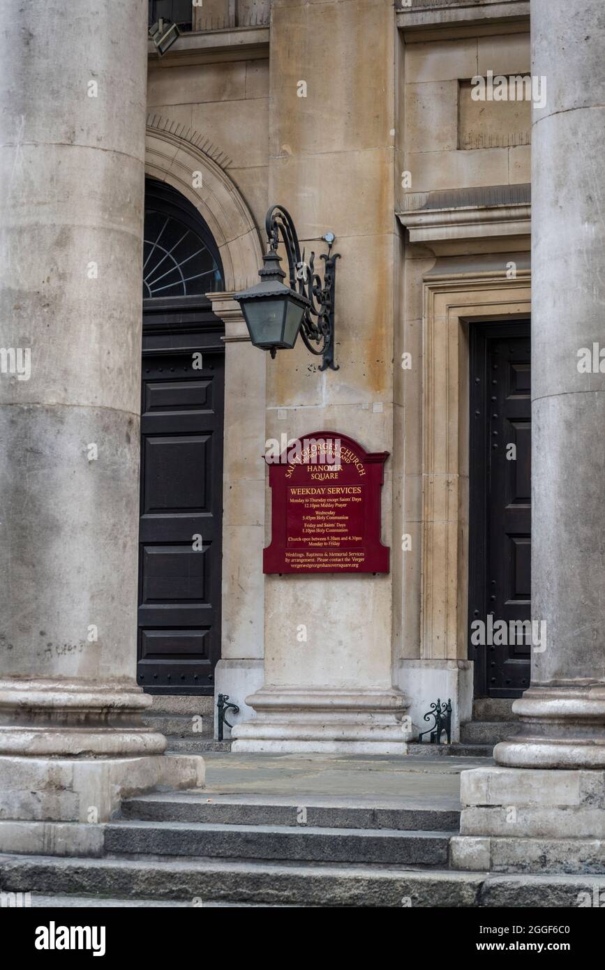 St George's Church, Hanover Square, an Anglican church built in the ...