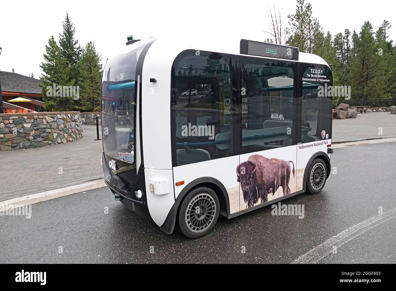 A driverless, electric, public transport shuttle in Yellowstone ...