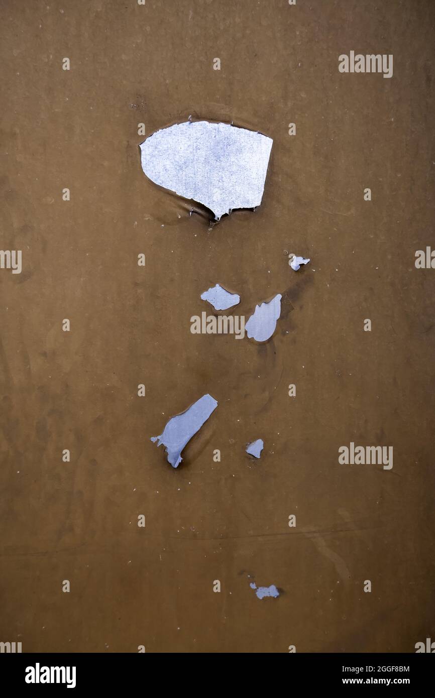 Detail of rusted and chipped metal wall, ruin and abandonment Stock ...