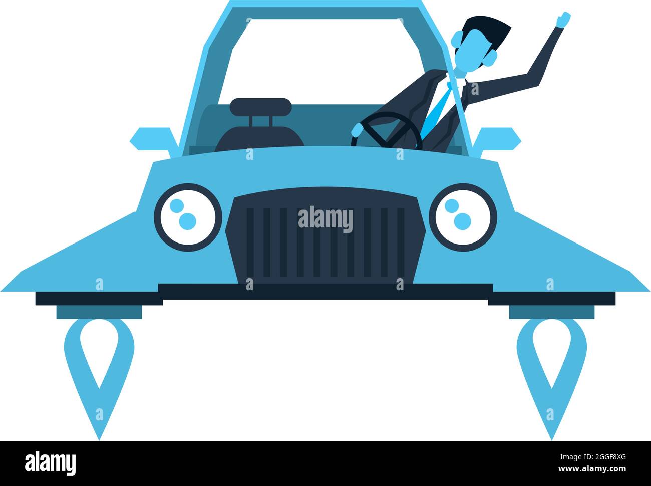 businessman driving rocket car Stock Vector Image & Art - Alamy