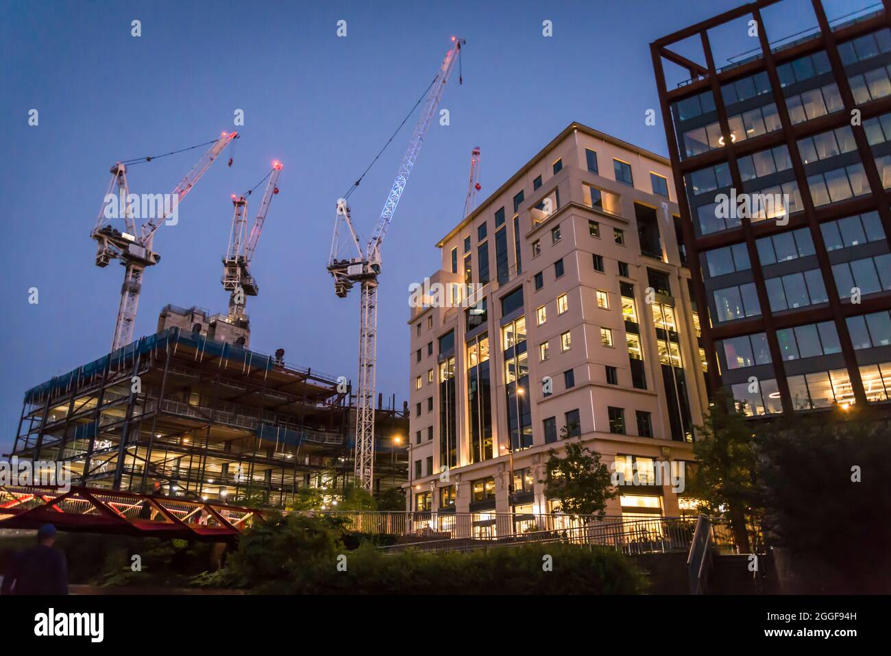 Modern architecture at King's Cross urban regeneration development ...