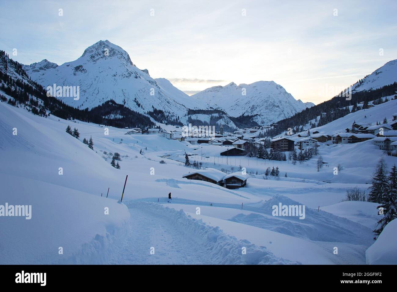 Lech austria winter village hi-res stock photography and images - Alamy
