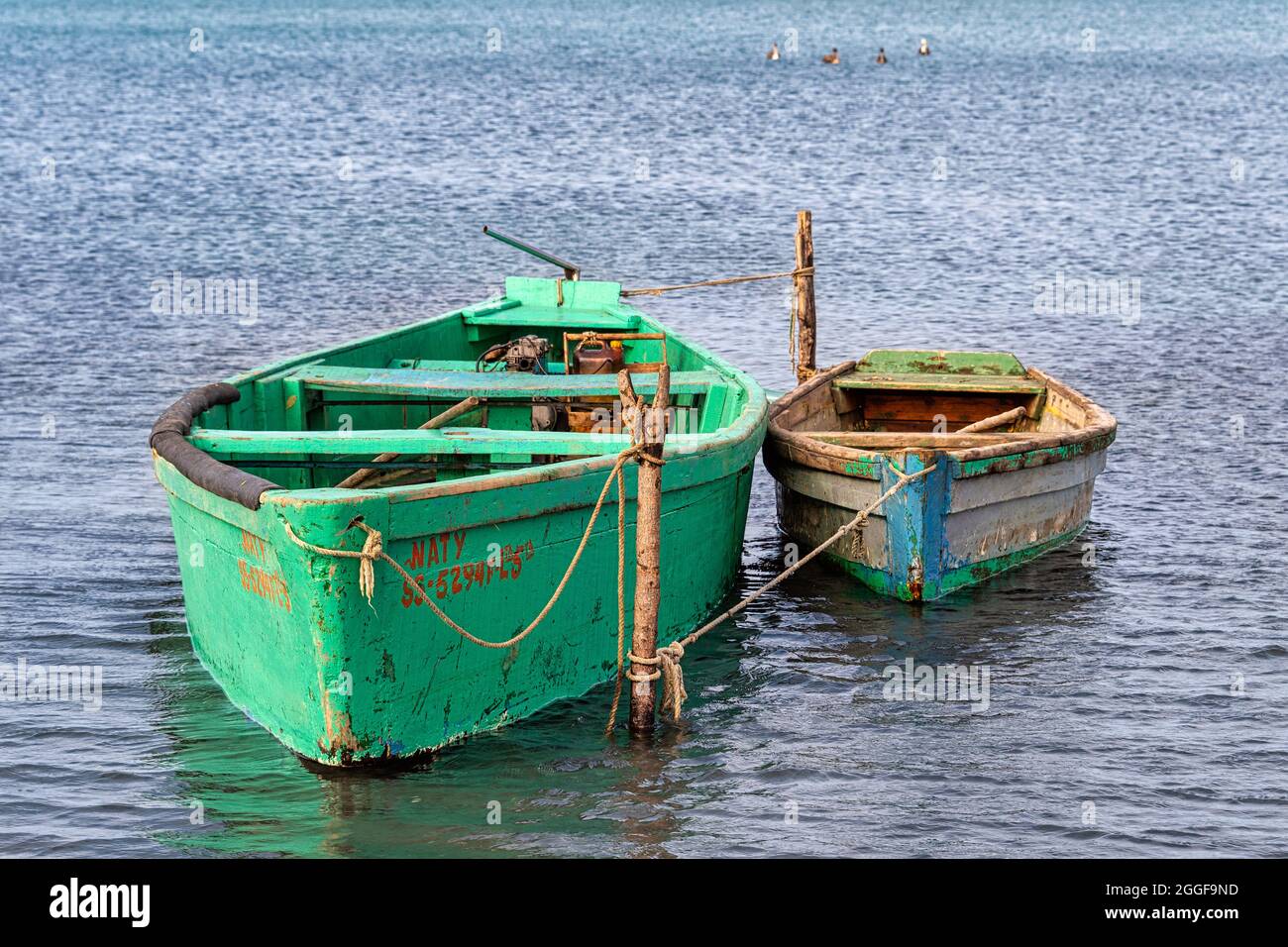 Fisherman Boat in Cuba Stock Photo - Alamy
