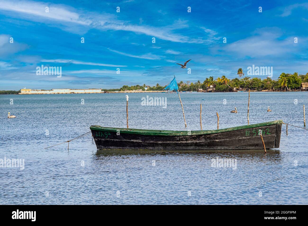 Fisherman Boat in Cuba Stock Photo - Alamy