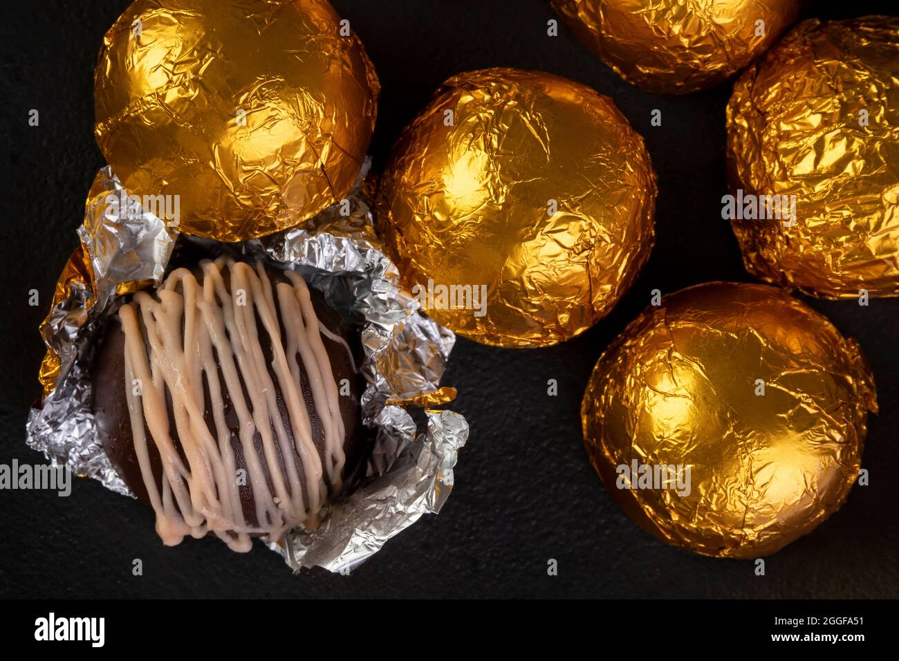 Chocolate Truffles Gold Wrapper