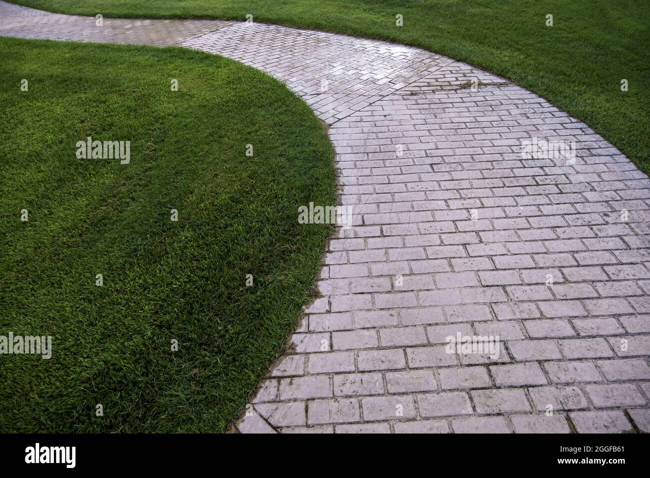 Detail of path in an oriental zen garden, walk of relaxation and ...