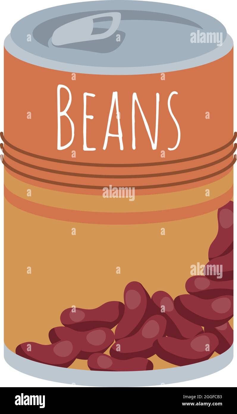 beans canned food Stock Vector Image & Art - Alamy