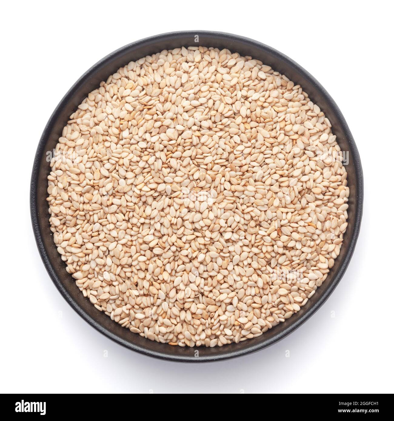 Macro Close up of Organic White Sesame seeds(Sesamum indicum) or white ...