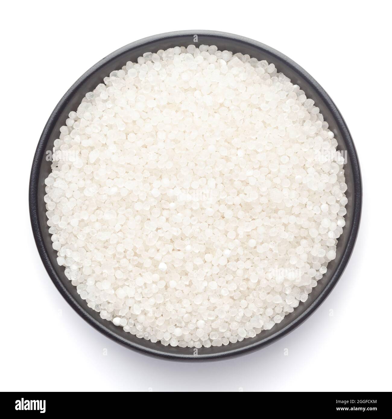 Top view Macro close-up photography of small-sized organic white sago ...