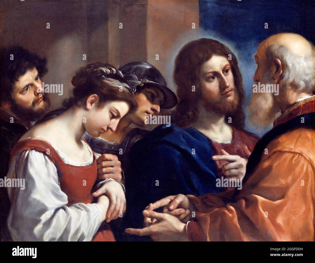 Jesus and the woman taken in adultery hi-res stock photography and ...
