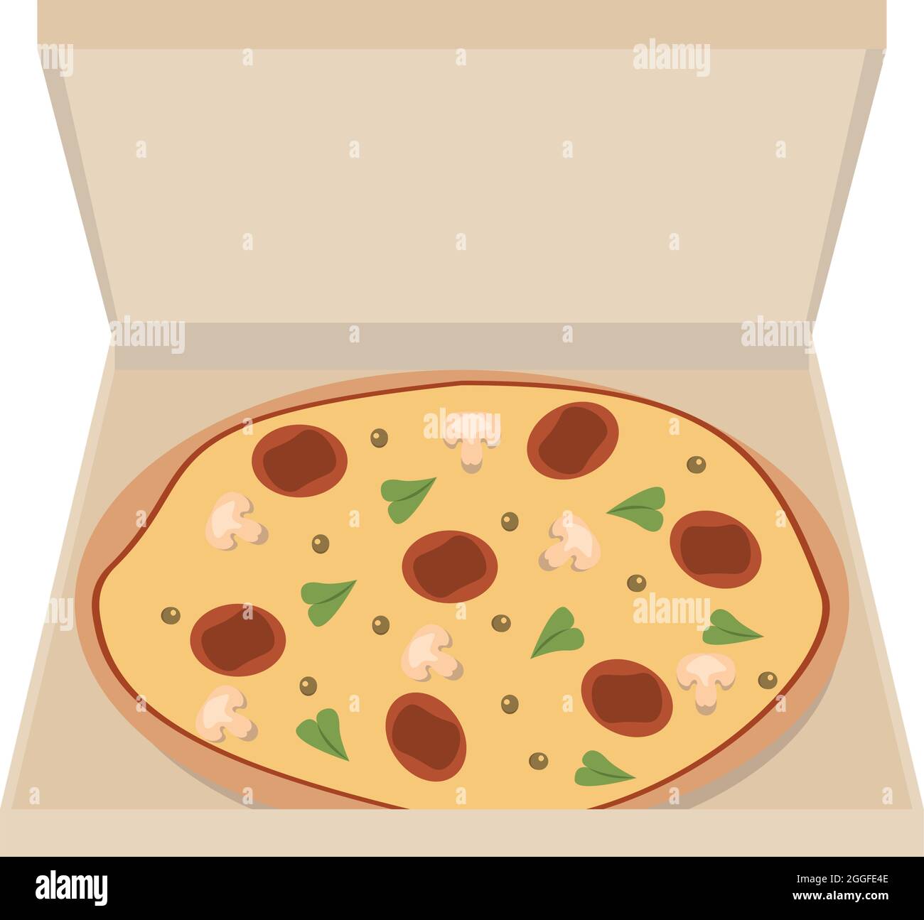 Fresh pizza cooked in Stock Vector Images - Alamy