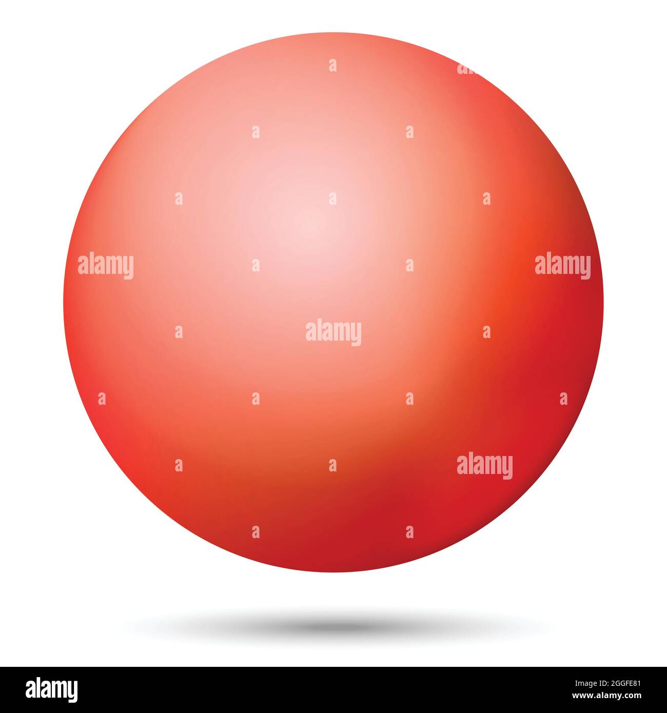 Glass red ball or precious pearl. Glossy realistic ball, 3D abstract ...