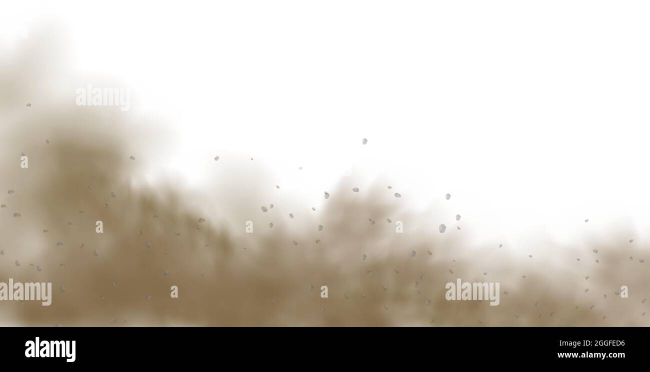 Realistic vector isolated on transparent background. Dust cloud with ...