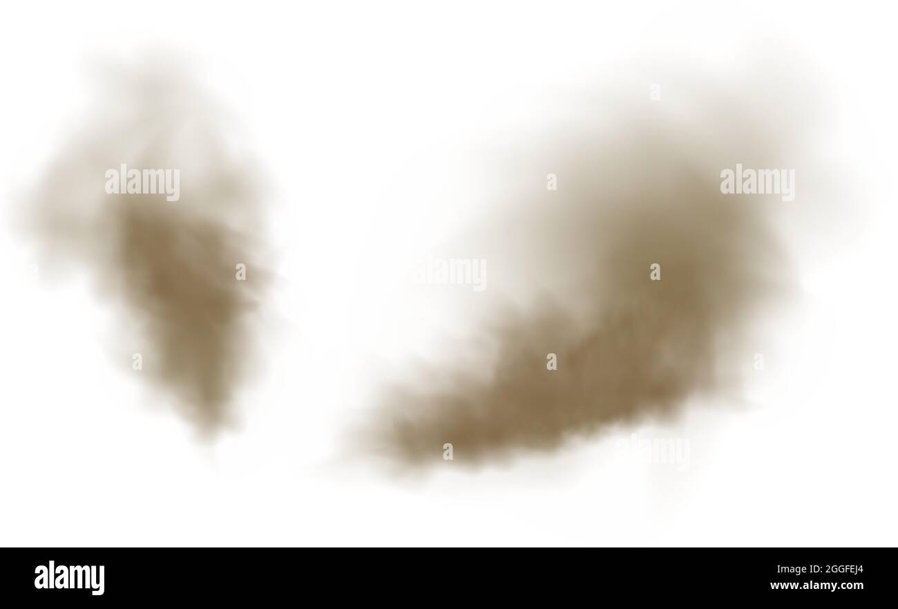 Realistic vector isolated on transparent background. Dust cloud with ...