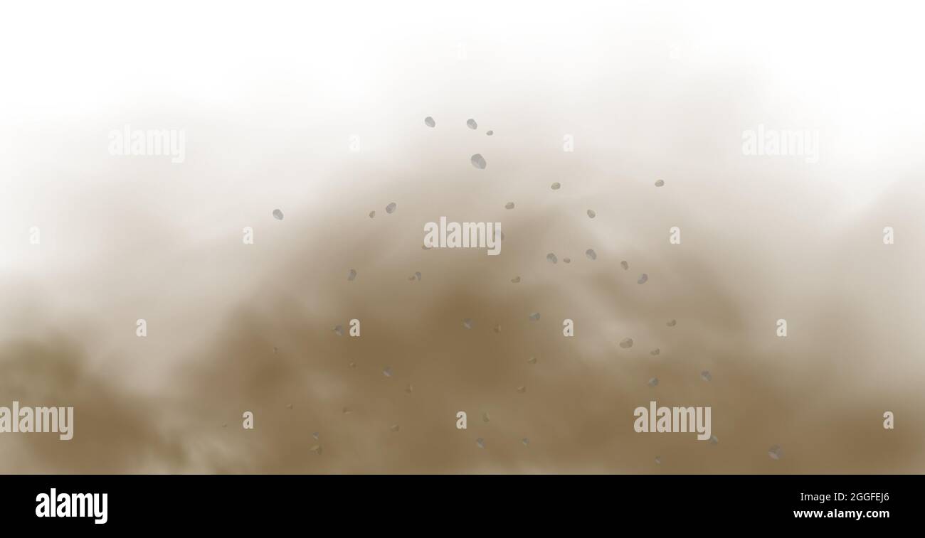 Realistic vector isolated on transparent background. Dust cloud with ...