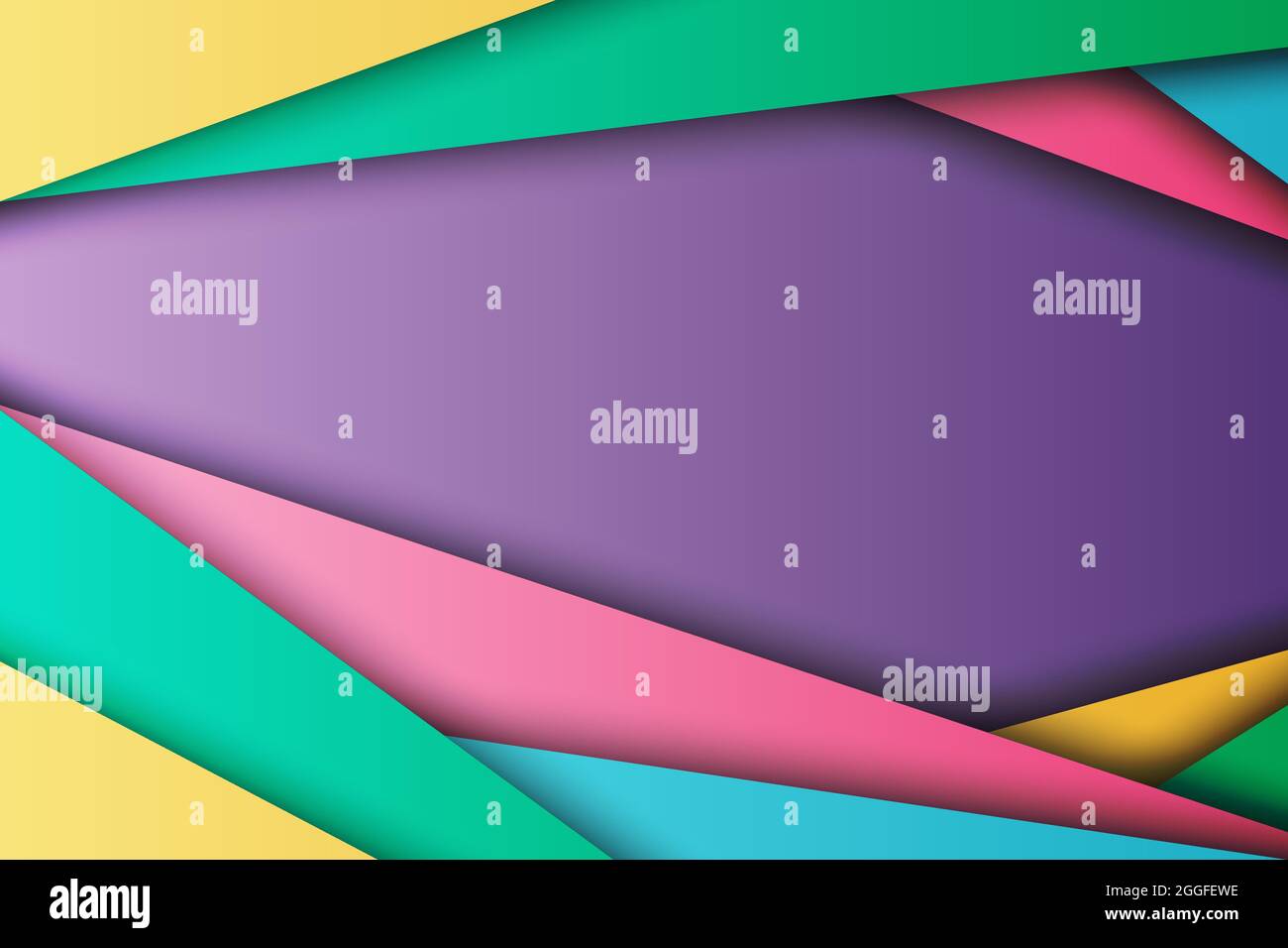 Abstract Colorful Stripes Overlapping Layer With Paper Style Background