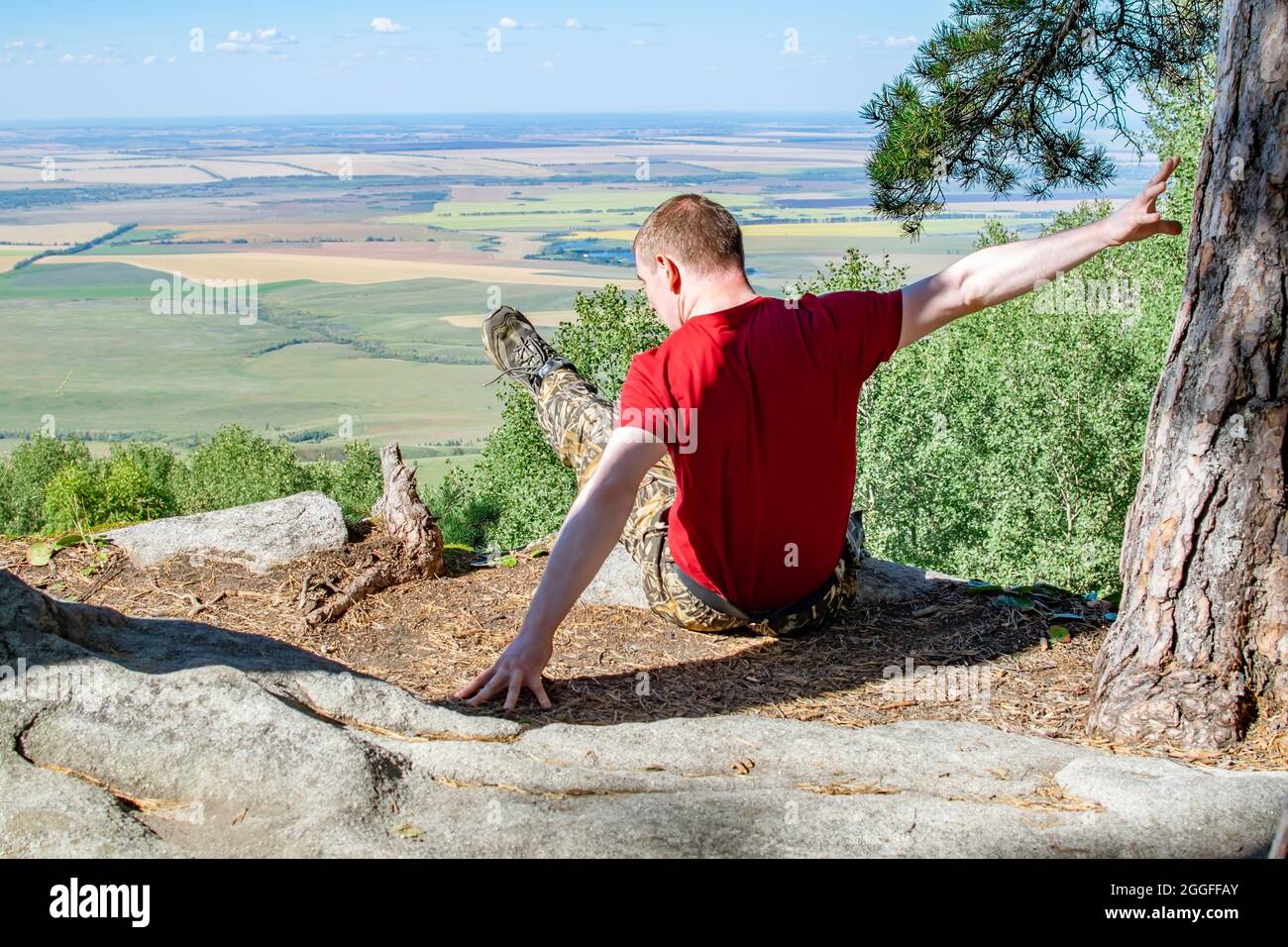 man, frightened, made an awkward movement and almost fell into the ...